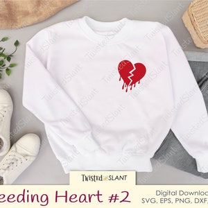 Bleeding Heart Svg Broken Heart Svg Dripping Heart Open - Etsy