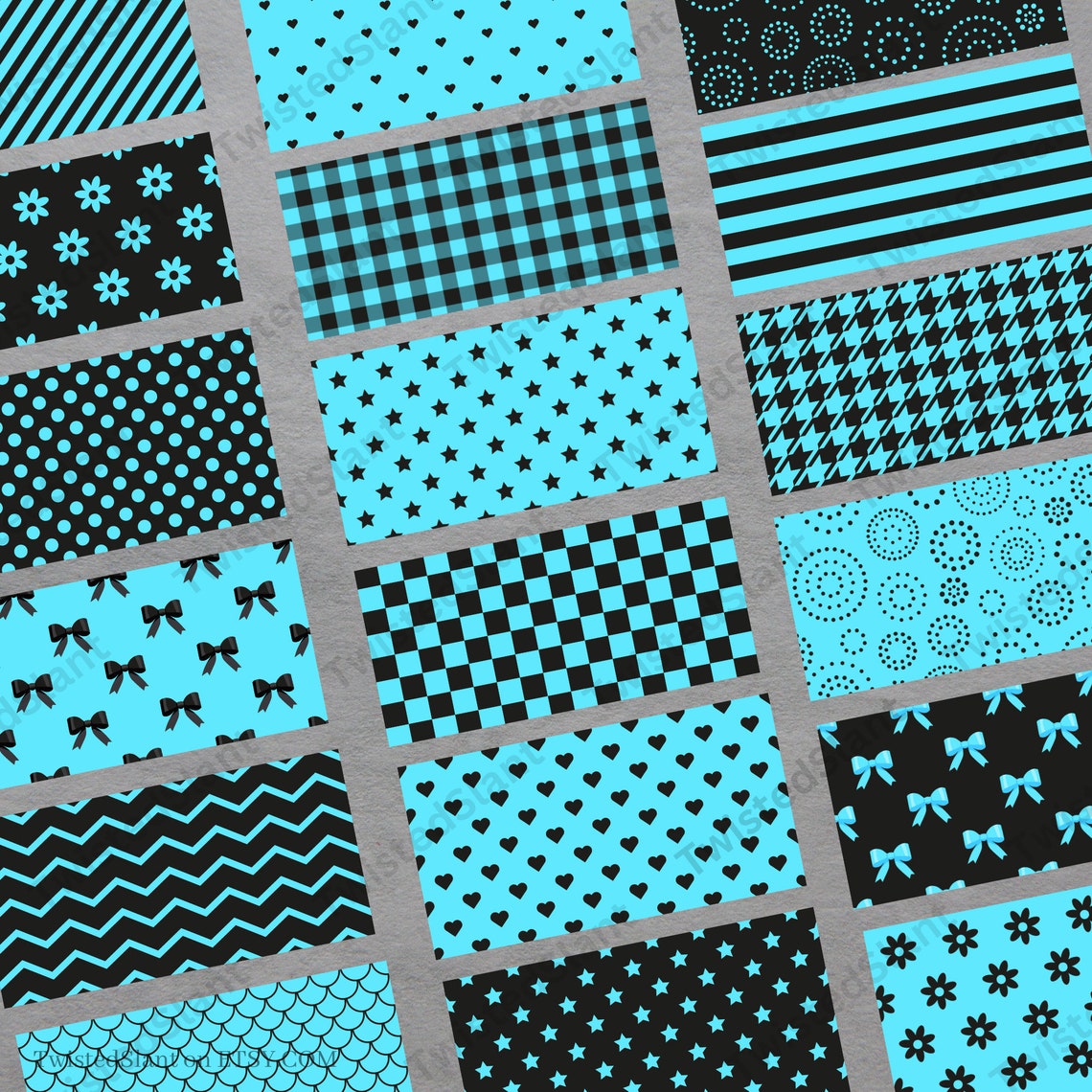 Neon Digital Papers | INSTANT DOWNLOAD | Seamless Geometric | Pattern ...