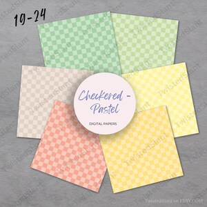 Checkered Digital Paper | INSTANT DOWNLOAD | Checkered Background ...