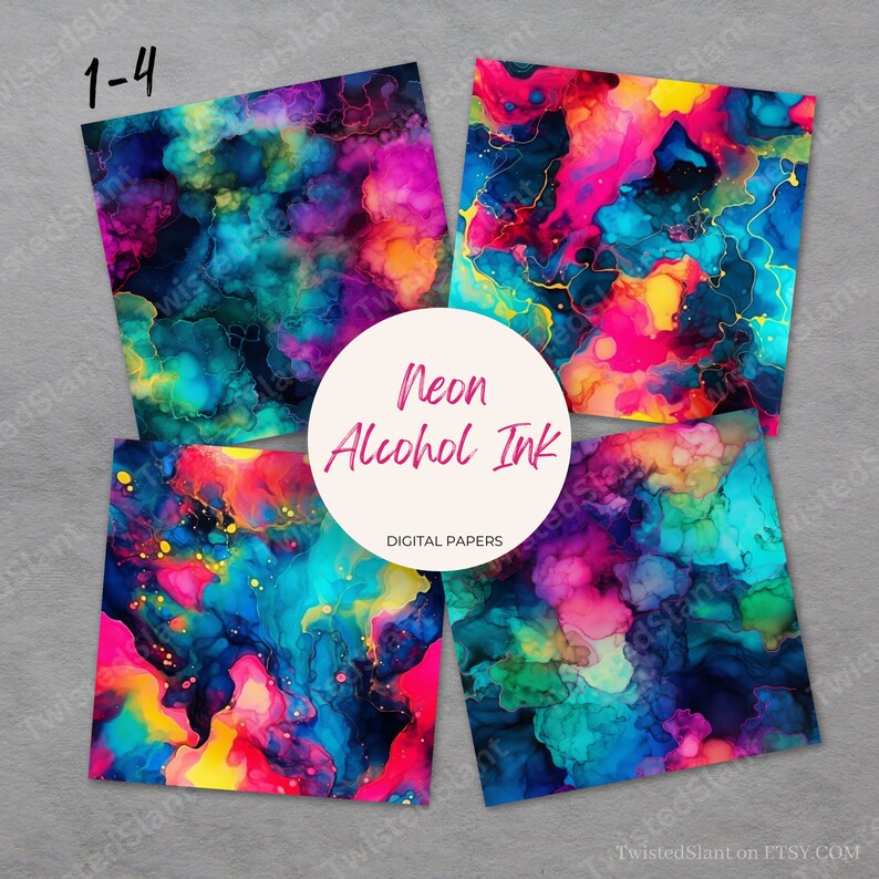 Alcohol Ink Digital Paper INSTANT DOWNLOAD Seamless Textures Watercolor ...