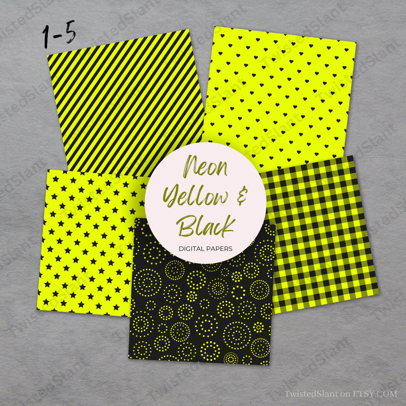 Neon Digital Papers | INSTANT DOWNLOAD | Seamless Geometric | Pattern ...