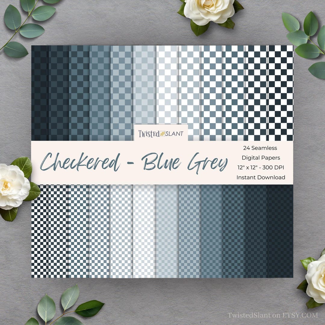 Checkered Digital Paper | INSTANT DOWNLOAD | Checkered Background ...