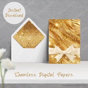 Gold Glitter Digital Paper Seamless Pattern| INSTANT DOWNLOAD | Gold ...