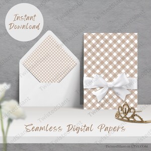 Gingham Digital Paper Pack | INSTANT DOWNLOAD | Gingham Pattern ...