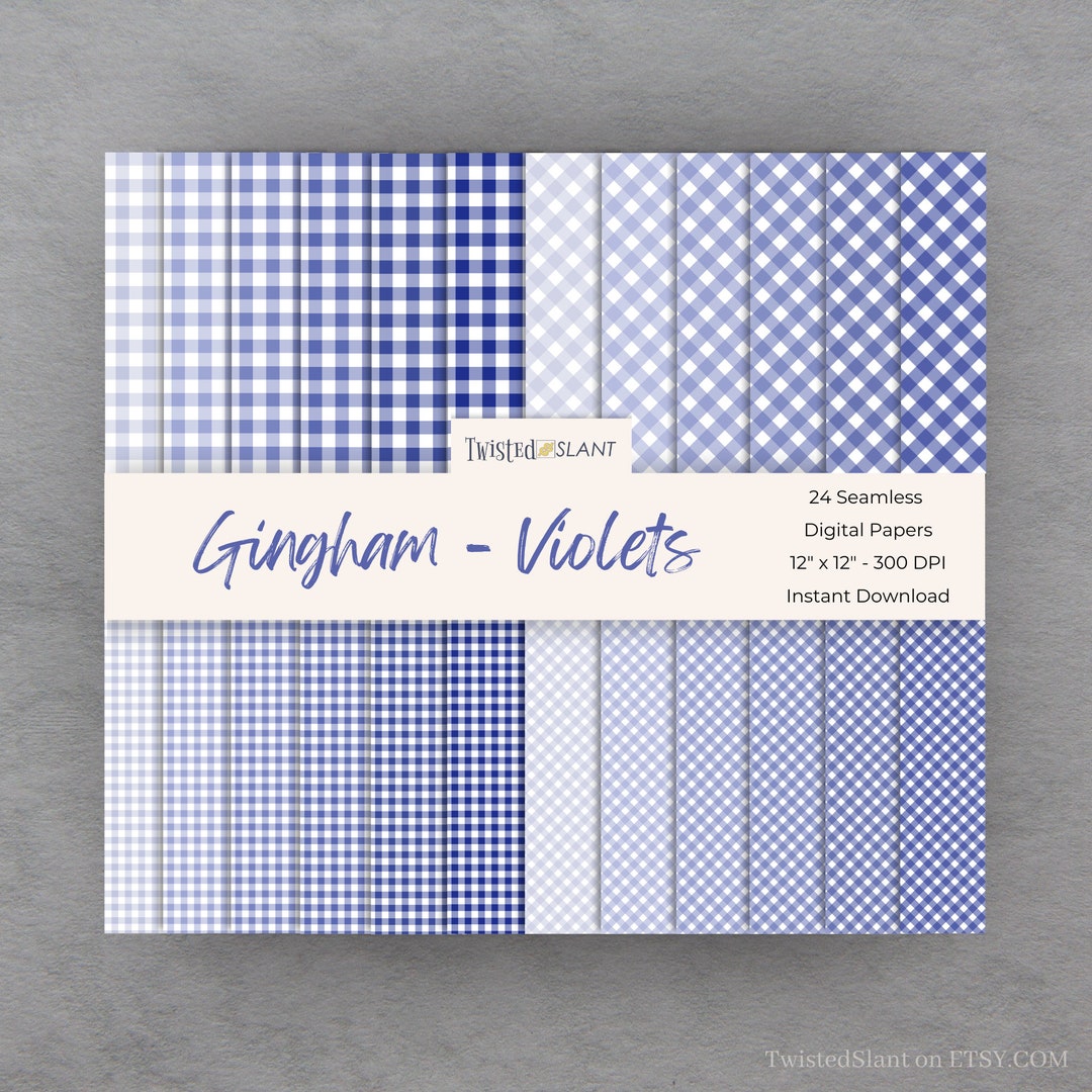 Gingham Digital Paper Pack | INSTANT DOWNLOAD | Gingham Pattern ...