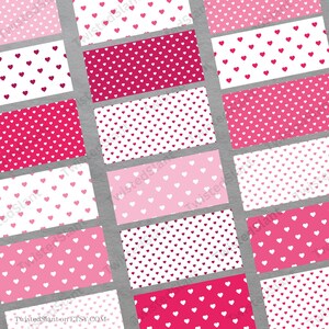 Tiny Hearts Digital Paper | INSTANT DOWNLOAD | Heart Background ...