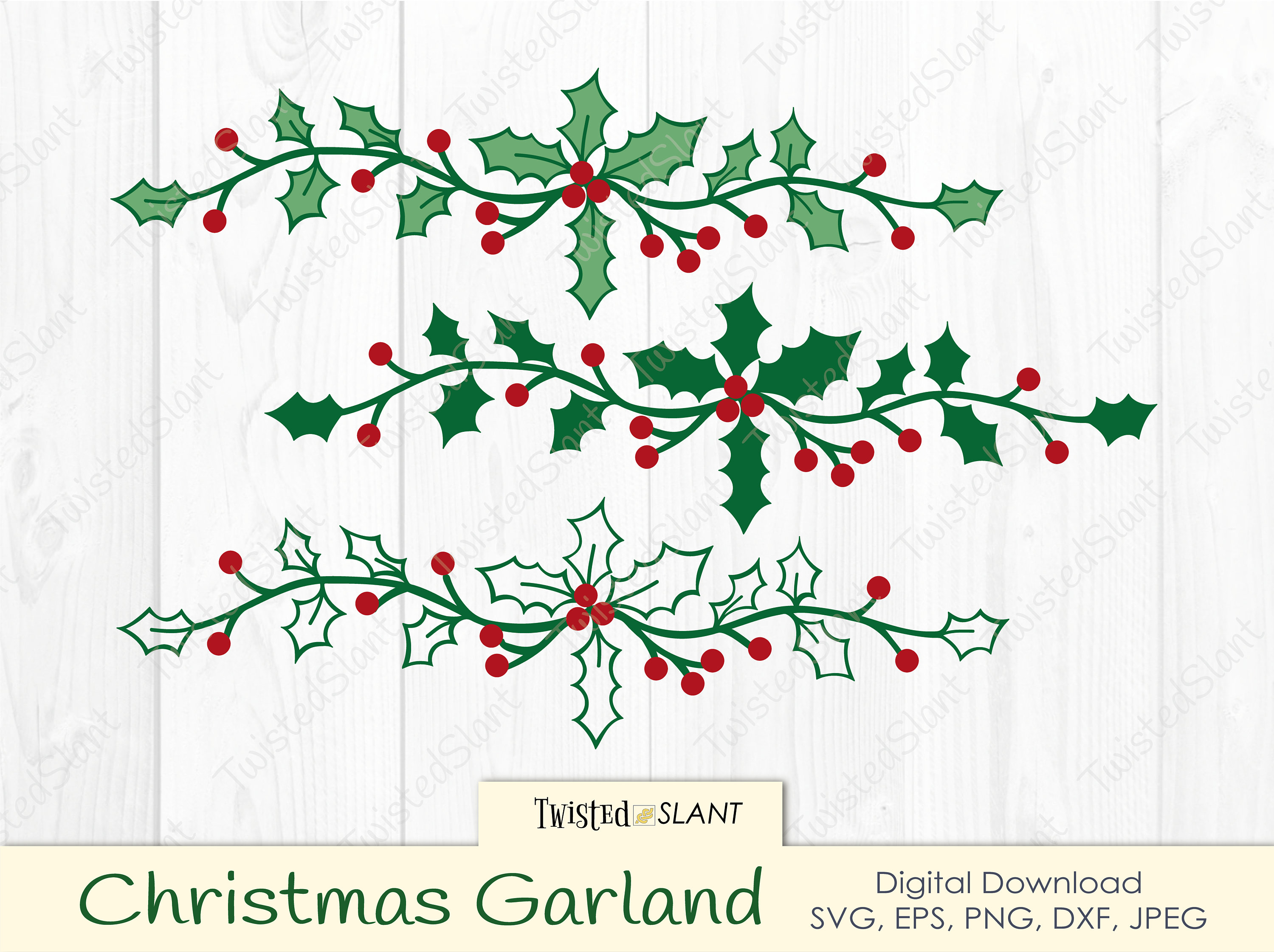 Garland Svg Christmas Wreath Svg Christmas Wreath Clipart - Etsy UK