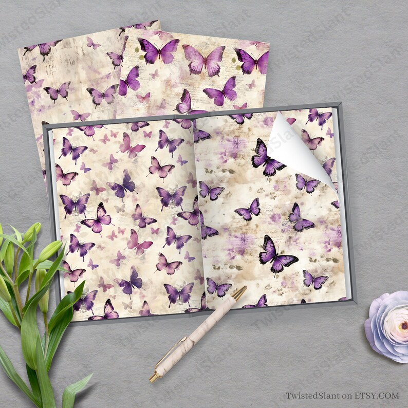 Bright Butterflies Digital Paper | INSTANT DOWNLOAD | Butterfly Digital ...