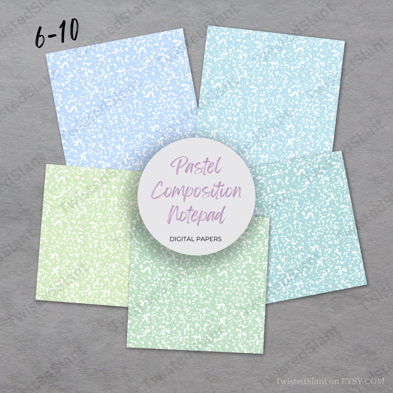 Composition Book Cover Digital Paper | INSTANT DOWNLOAD | College ...