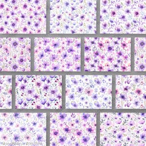 Spring Floral Medley Digital Paper | INSTANT DOWNLOAD | Watercolor ...