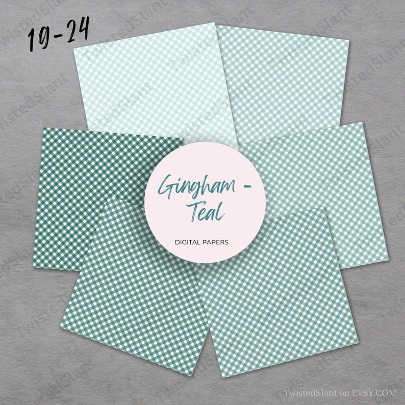 Gingham Digital Paper Pack INSTANT DOWNLOAD Gingham Pattern Gingham ...