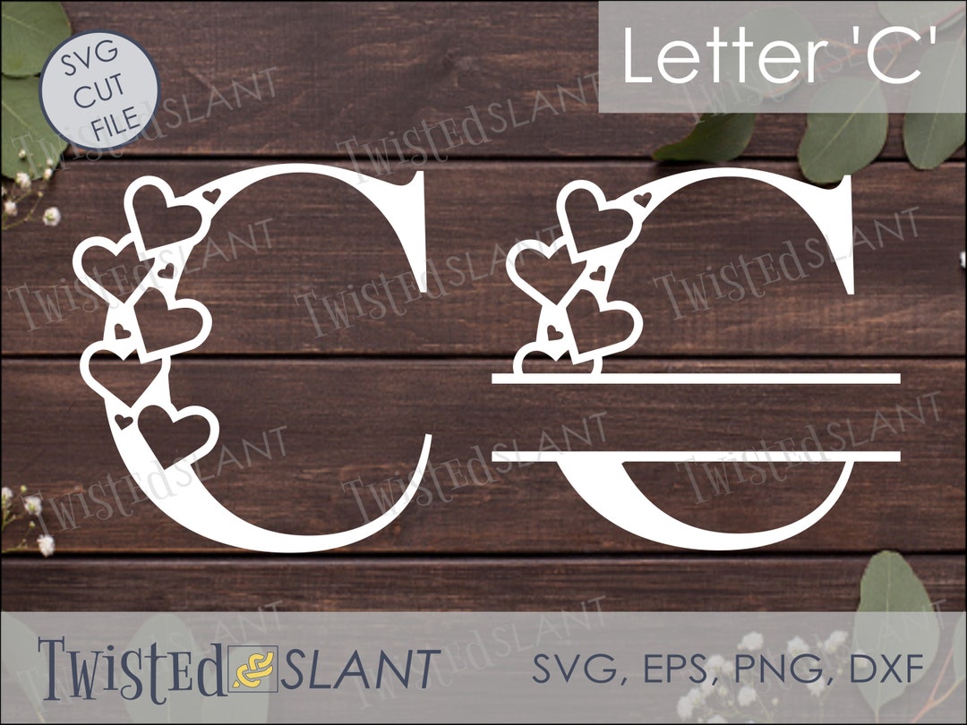 Letter C Split Letter Monogram Svg Modern Font Split - Etsy
