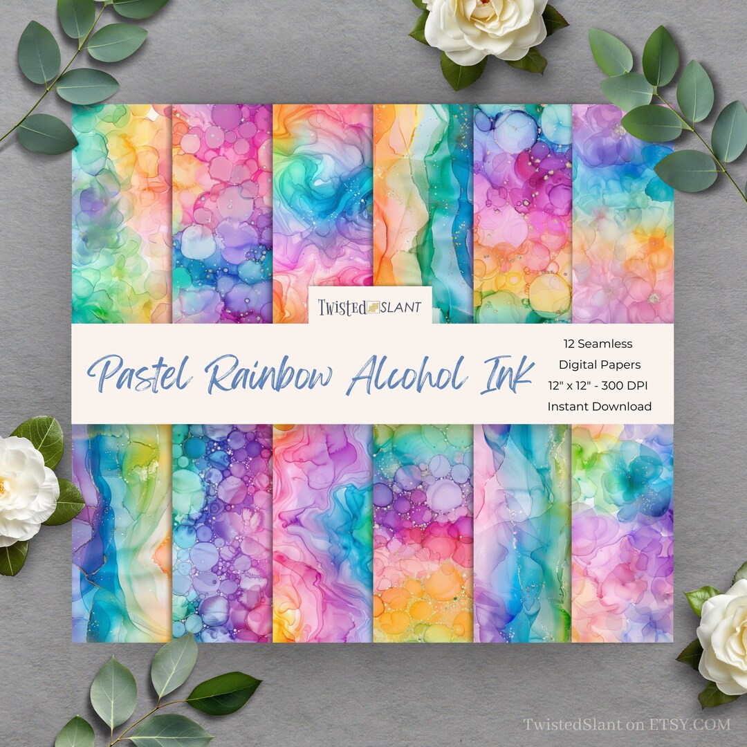 Alcohol Ink Digital Paper | INSTANT DOWNLOAD | Seamless Textures ...