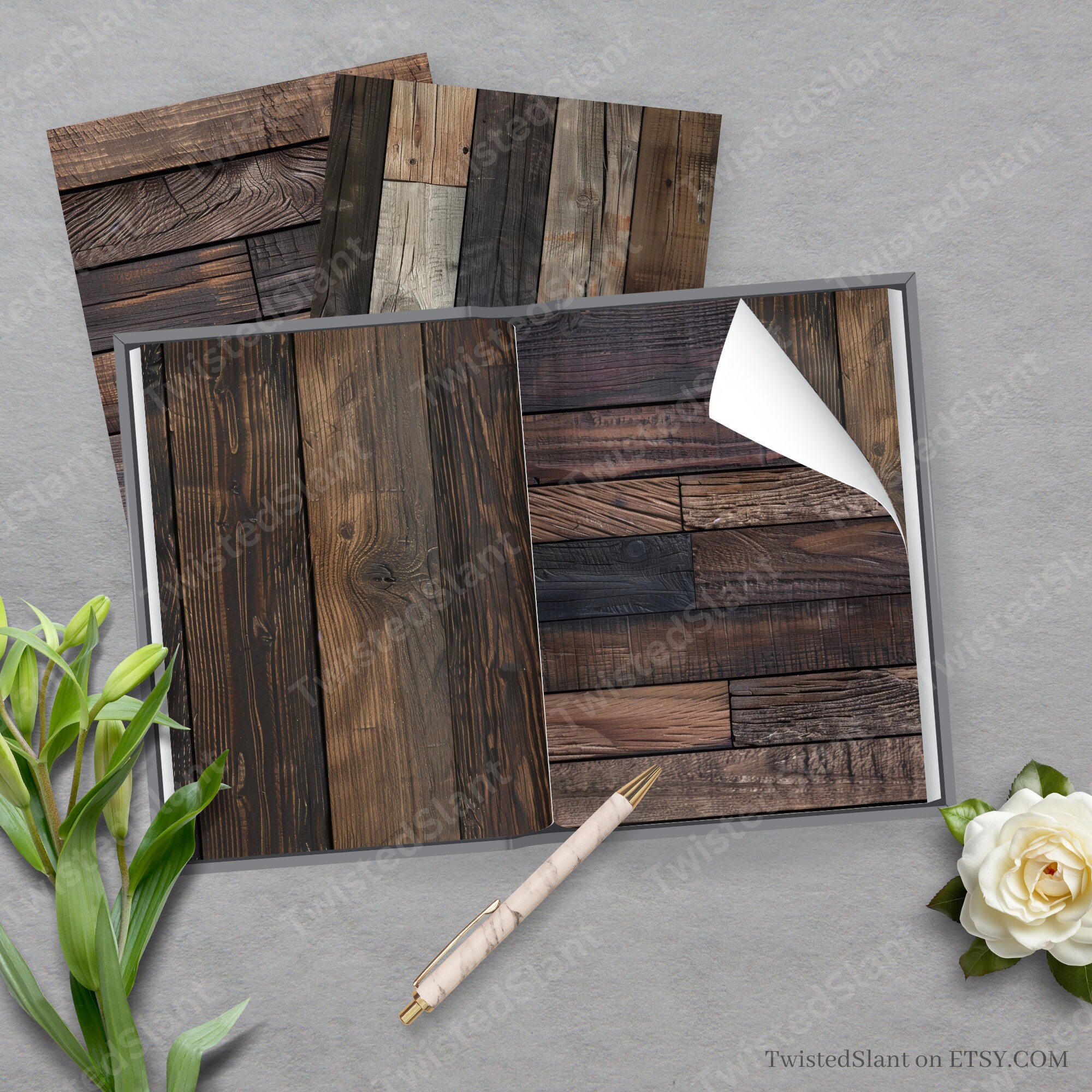 Wood Grain Planks Digital Paper | INSTANT DOWNLOAD | Wood Grain Paper ...
