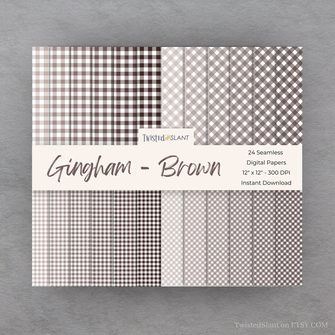 Gingham Digital Paper Pack | INSTANT DOWNLOAD | Gingham Pattern ...