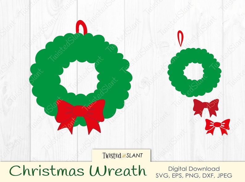 Christmas Wreath Svg, Wreath Svg, Christmas Wreath Clipart, Christmas ...
