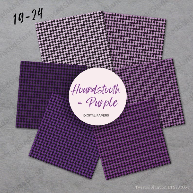 Houndstooth Digital Paper | INSTANT DOWNLOAD | Houndstooth Pattern ...