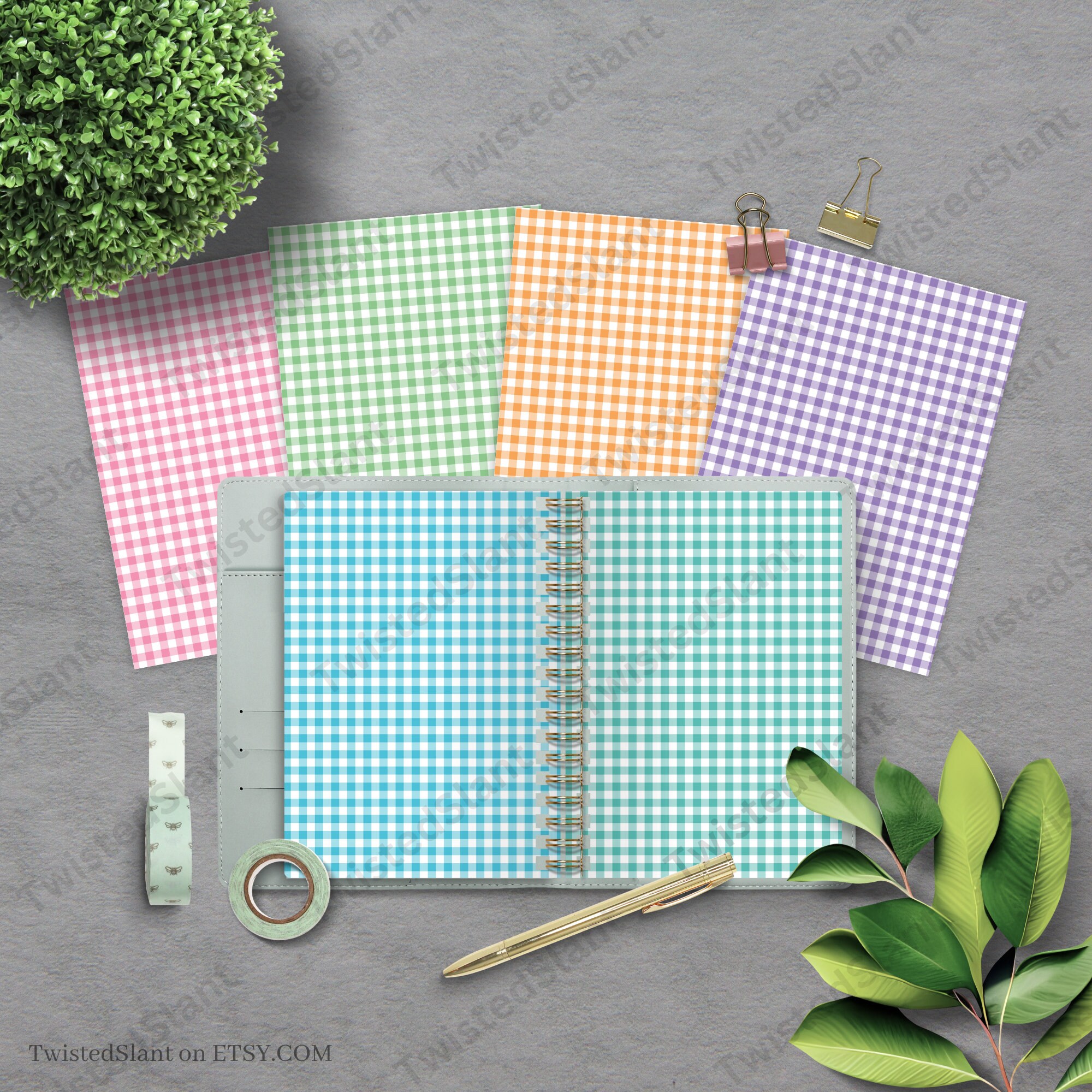 Gingham Digital Paper Pack INSTANT DOWNLOAD Gingham Digital Papers ...
