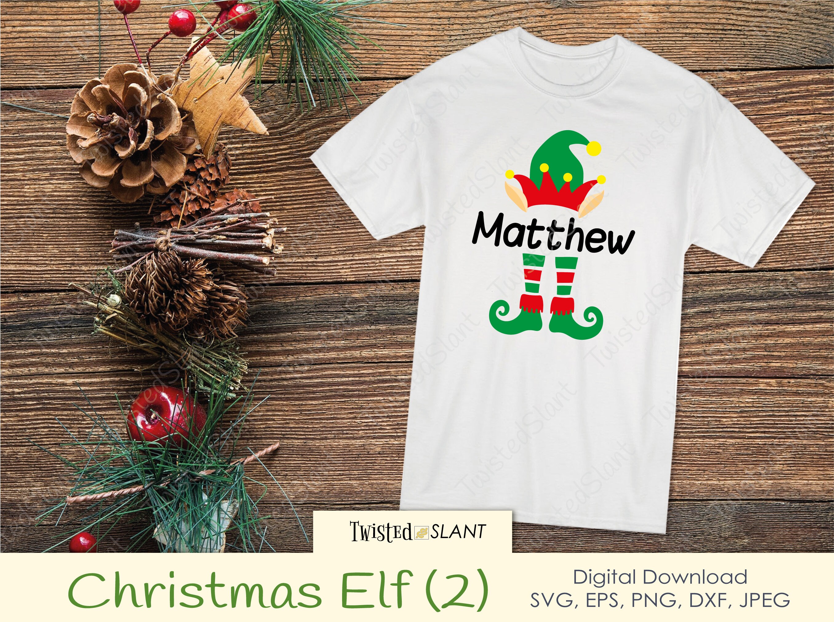 Christmas Elf Svg, Elf Hat Svg, Elf Monogram Svg, Elf Png, Elf Svg ...