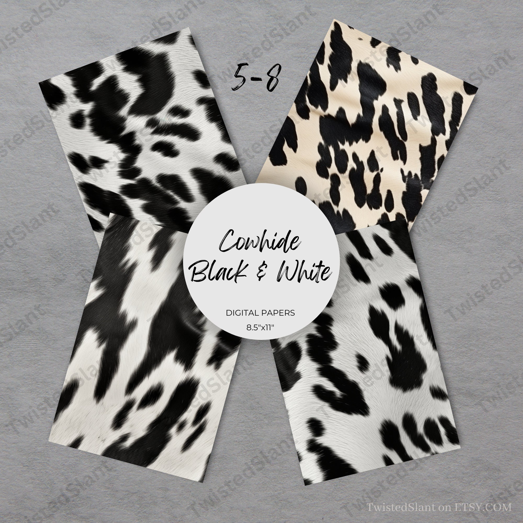 Cowhide Background Digital Paper INSTANT DOWNLOAD Cowhide Digital Paper ...