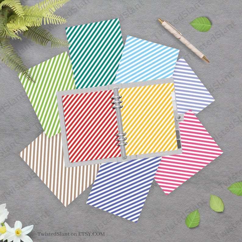 Diagonal Stripes Digital Paper | INSTANT DOWNLOAD | Striped Background ...