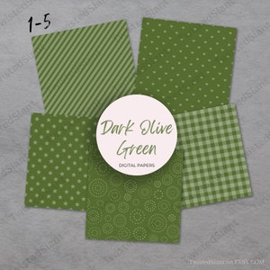 Olive Green Digital Paper | INSTANT DOWNLOAD | Seamless Geometric ...
