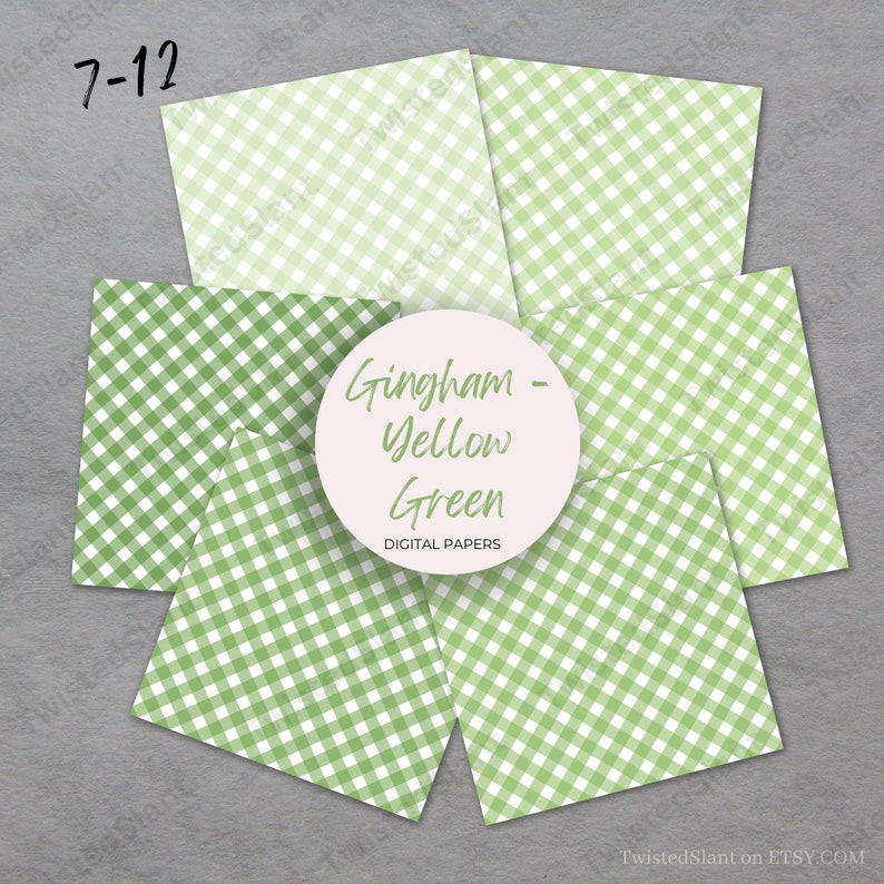Gingham Digital Paper Pack INSTANT DOWNLOAD Gingham Pattern Gingham ...