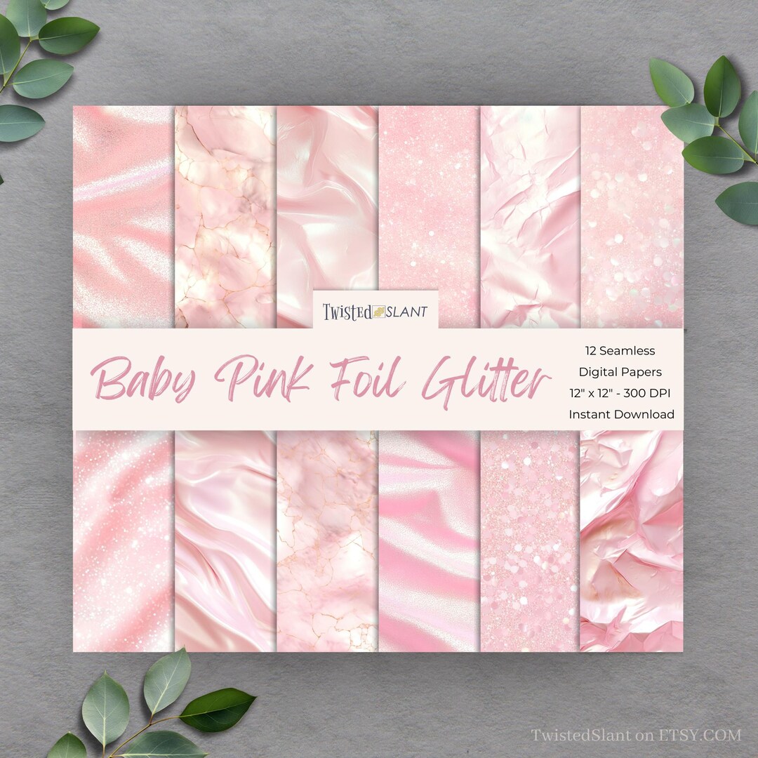 Pink Foil Digital Paper Seamless Pattern | INSTANT DOWNLOAD | Seamless ...
