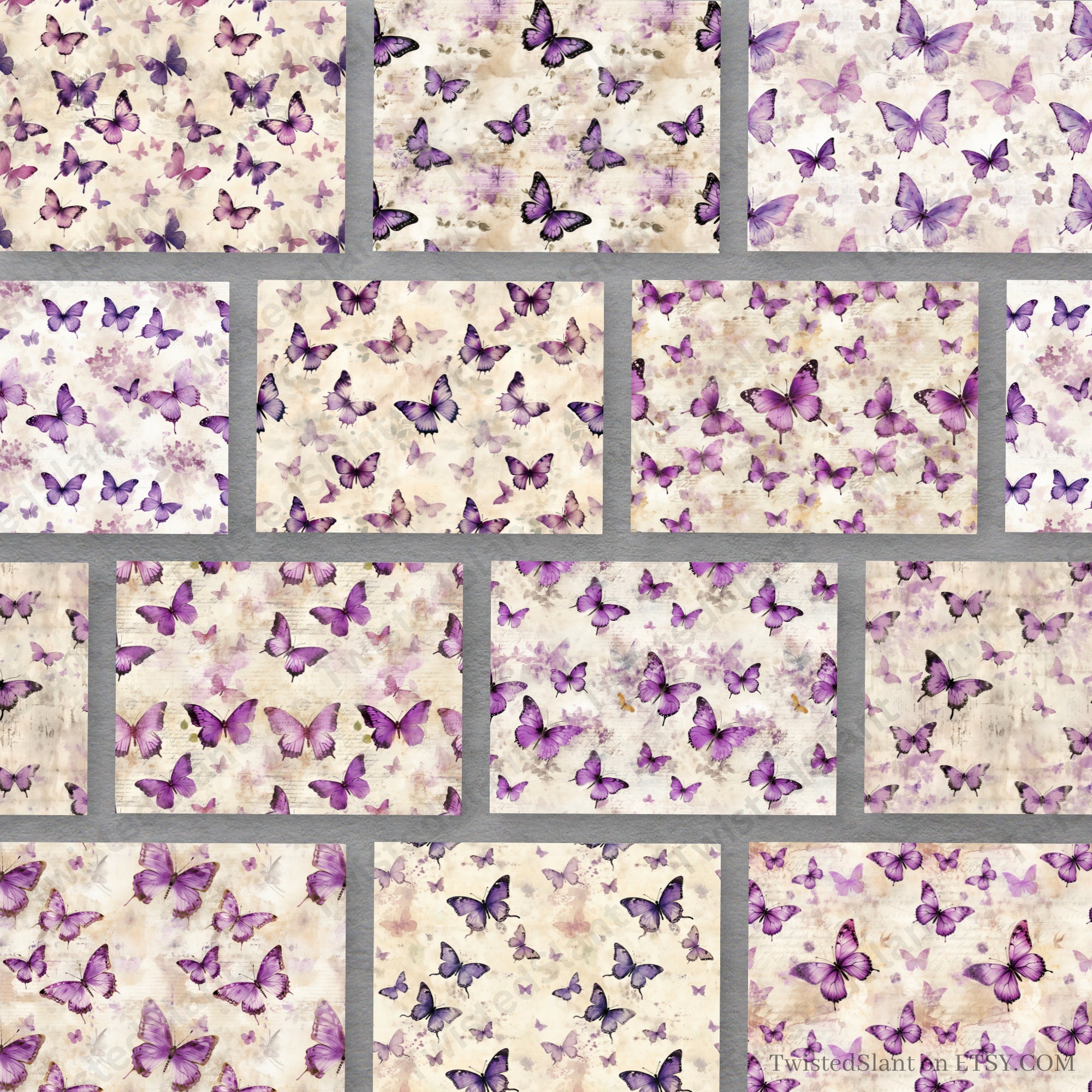 Bright Butterflies Digital Paper INSTANT DOWNLOAD Butterfly Digital ...