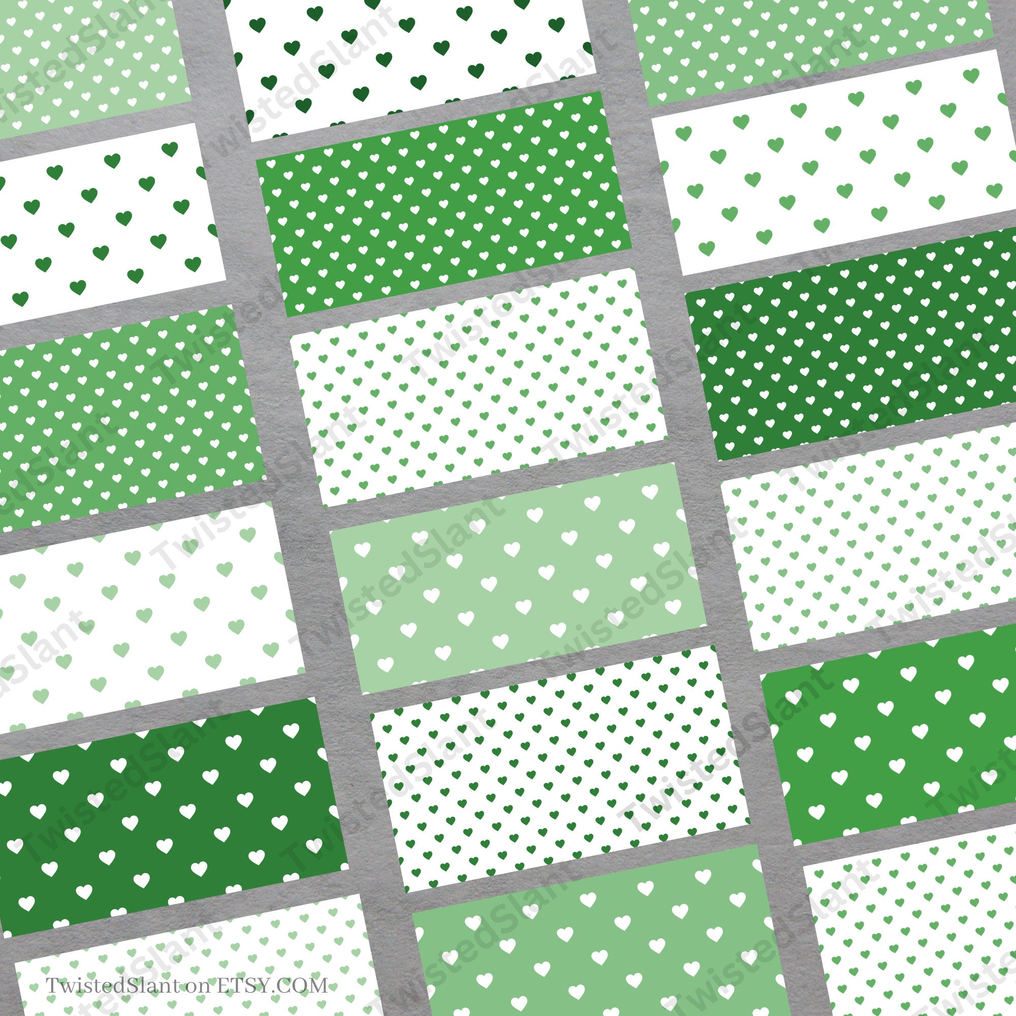 Tiny Hearts Digital Paper INSTANT DOWNLOAD Heart Background Seamless ...