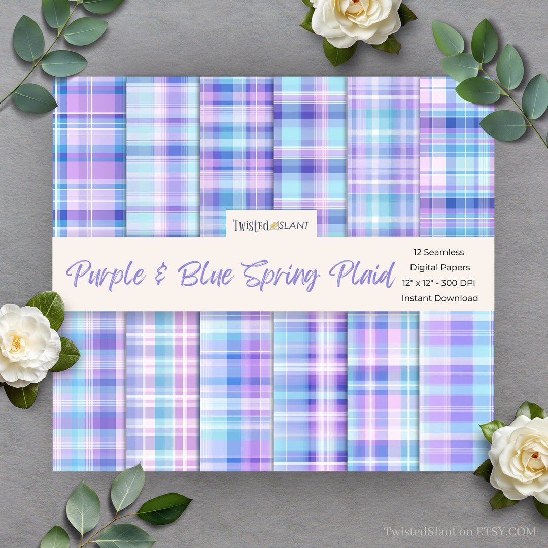 Spring Plaid Digital Paper | INSTANT DOWNLOAD | Pastel Plaid | Spring ...
