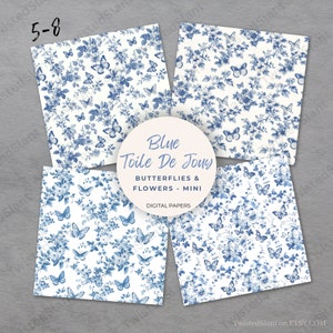 Toile De Jouy Seamless Pattern | INSTANT DOWNLOAD | Blue Toile De Jouy ...