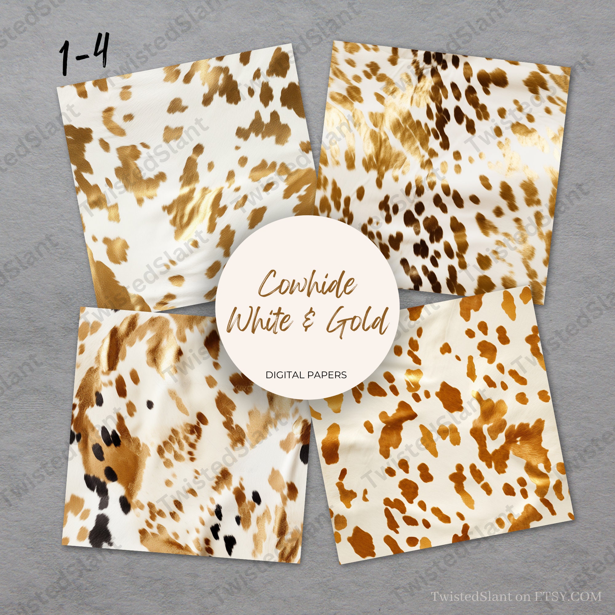 Cowhide Background Digital Paper INSTANT DOWNLOAD Western Digital Paper ...