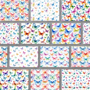 Bright Butterflies Digital Paper | INSTANT DOWNLOAD | Butterfly Digital ...