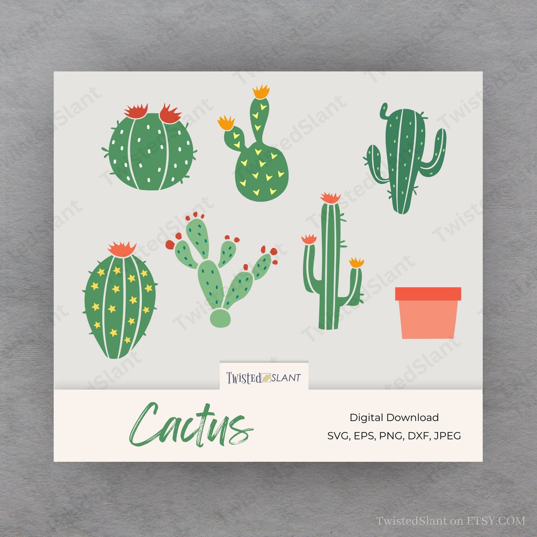 Cute Cactus Clip Art | Cactus Png | Succulent Svg | Cactus Clip Art ...
