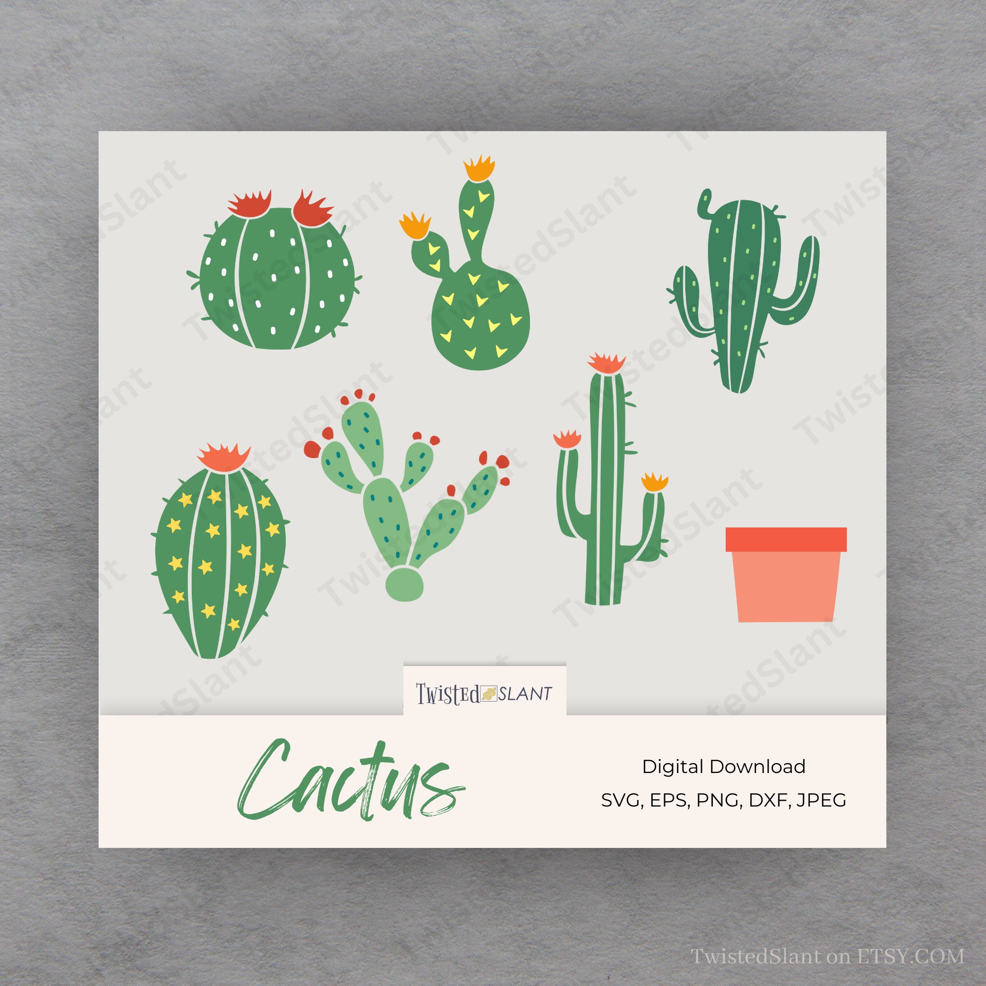 Cute Cactus Clip Art Cactus Png Succulent Svg Cactus Clip Art Succulent ...