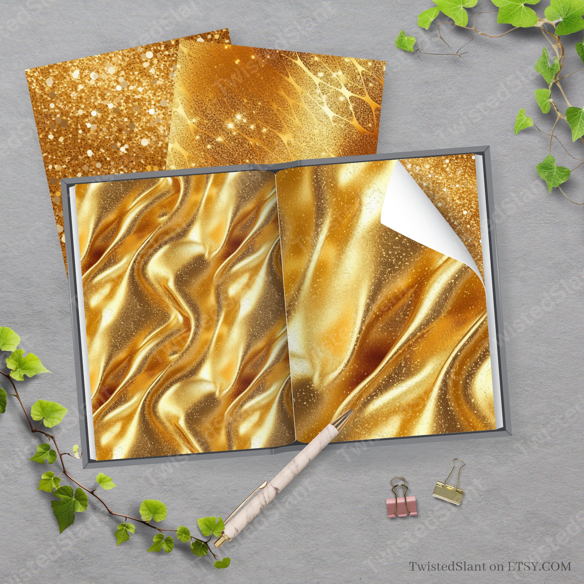 Gold Glitter Digital Paper Seamless Pattern| INSTANT DOWNLOAD | Gold ...