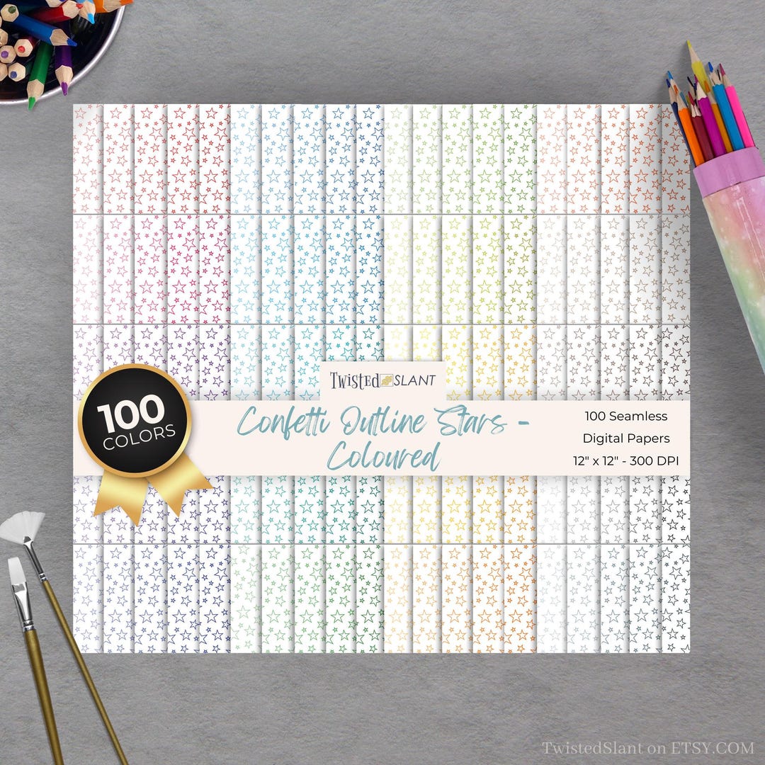 Bright Stars Digital Paper | INSTANT DOWNLOAD | Stars Background ...