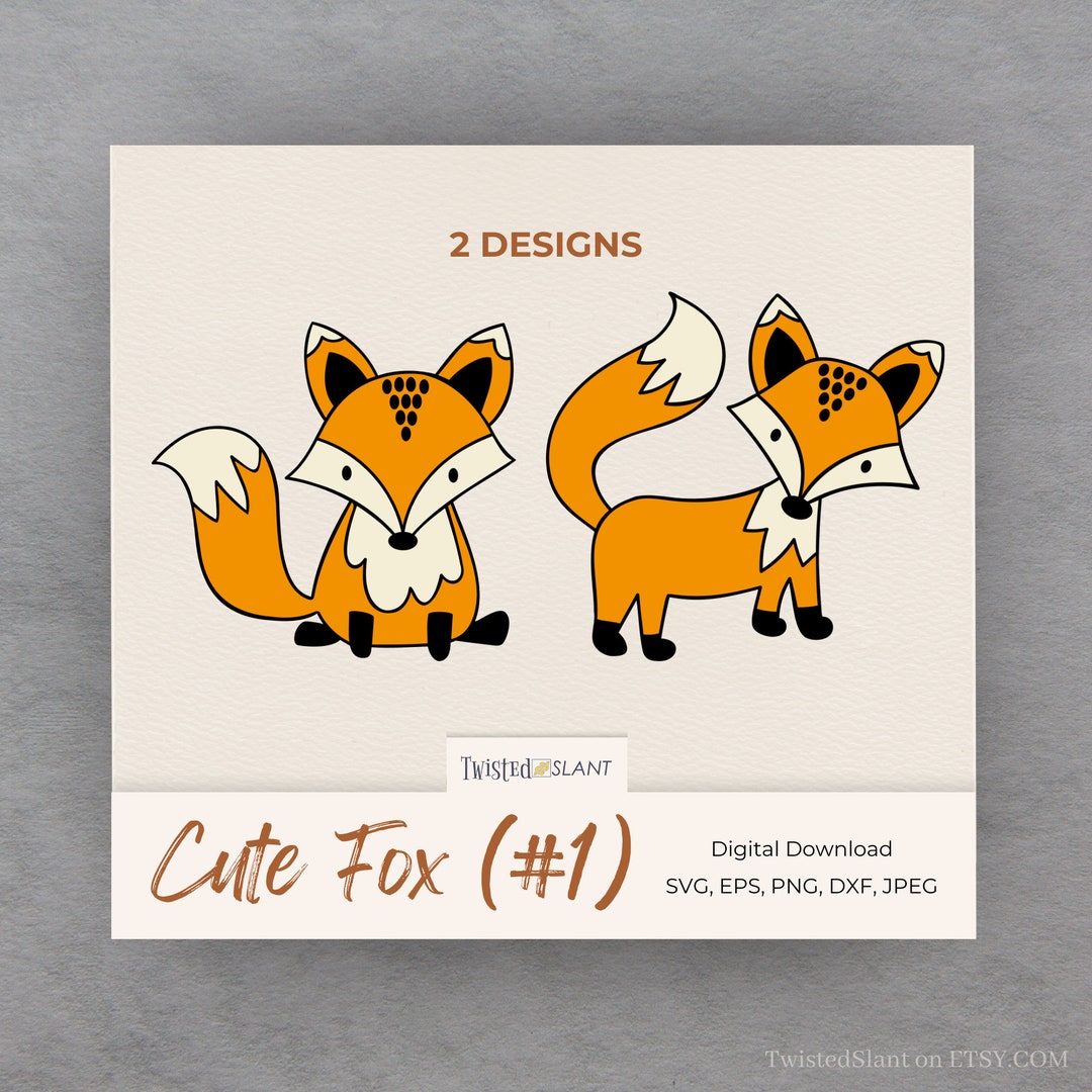 Cute Fox Svg | Fox Clip Art | Cute Animal Svg | Fox Drawing | Fox Svg ...