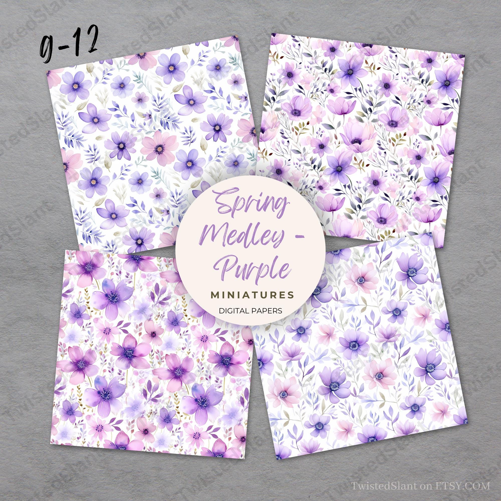 Spring Floral Medley Digital Paper | INSTANT DOWNLOAD | Watercolor ...