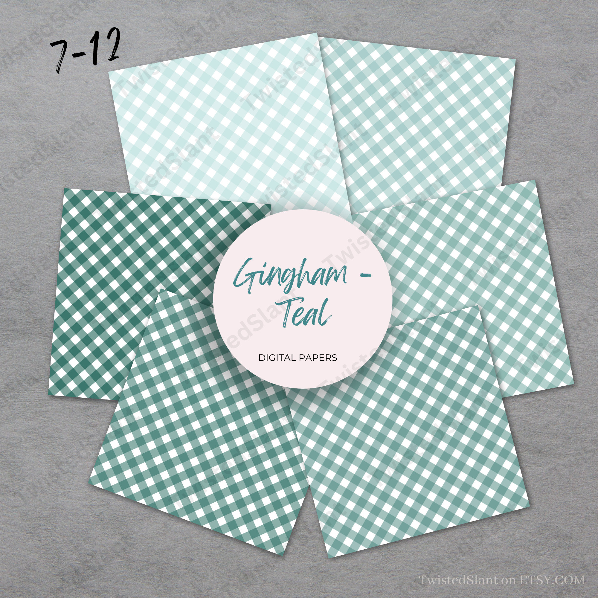 Gingham Digital Paper Pack INSTANT DOWNLOAD Gingham Pattern Gingham ...