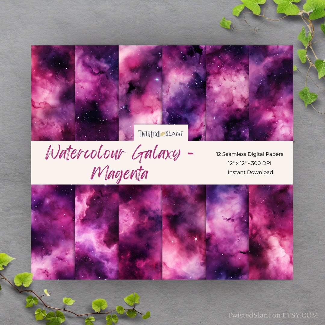 Watercolor Galaxy Digital Paper Seamless Pattern | INSTANT DOWNLOAD ...