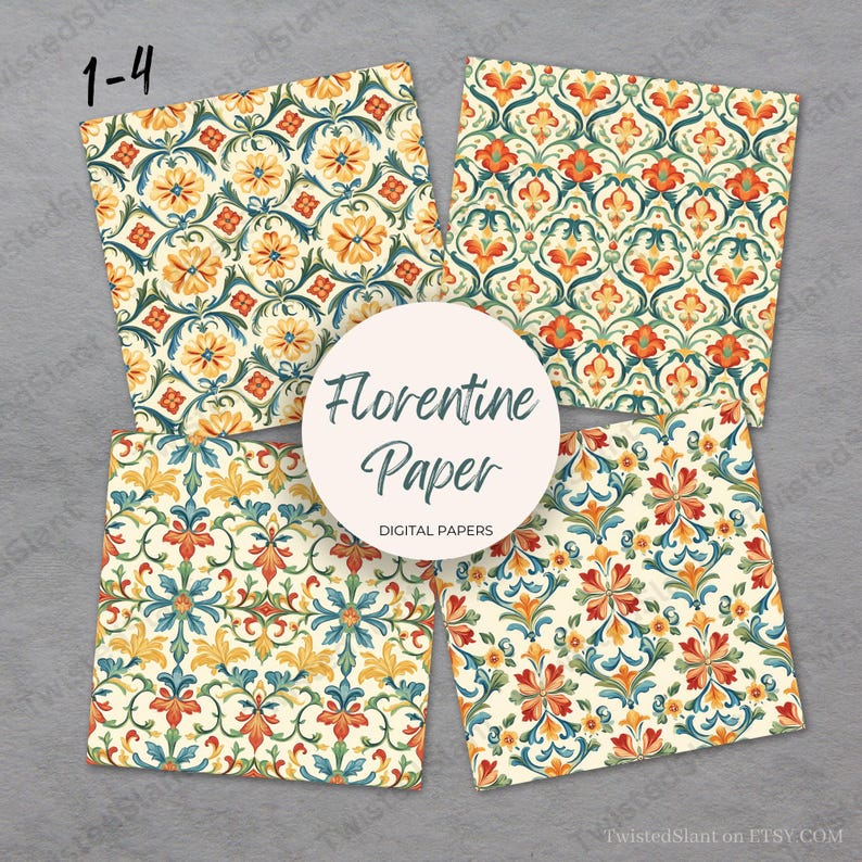 Florentine Paper Digital | INSTANT DOWNLOAD | Italian Florentine ...