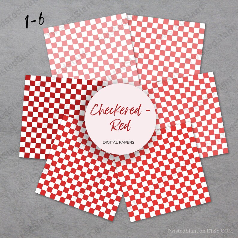 Checkered Digital Paper | INSTANT DOWNLOAD | Checkered Background ...