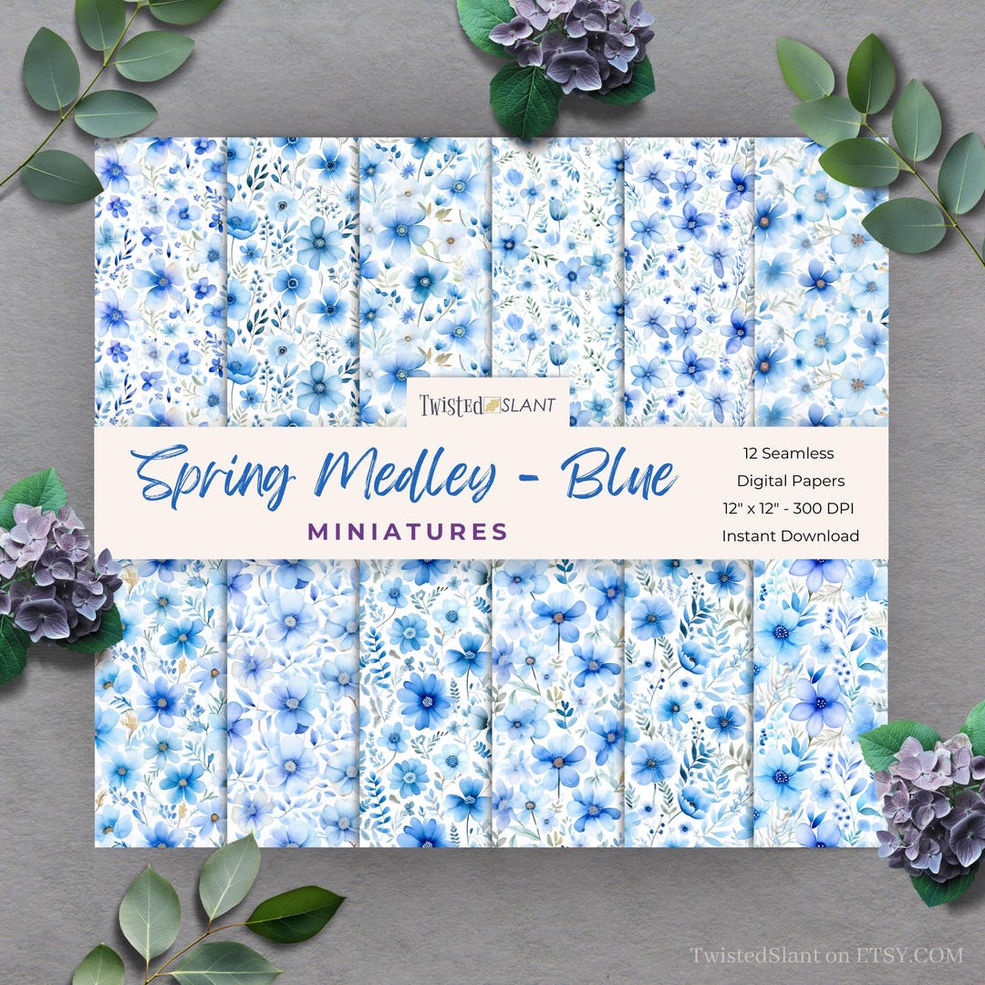Spring Floral Medley Digital Paper | INSTANT DOWNLOAD | Watercolor ...