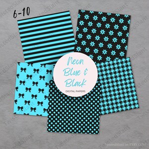 Neon Digital Papers | INSTANT DOWNLOAD | Seamless Geometric | Pattern ...
