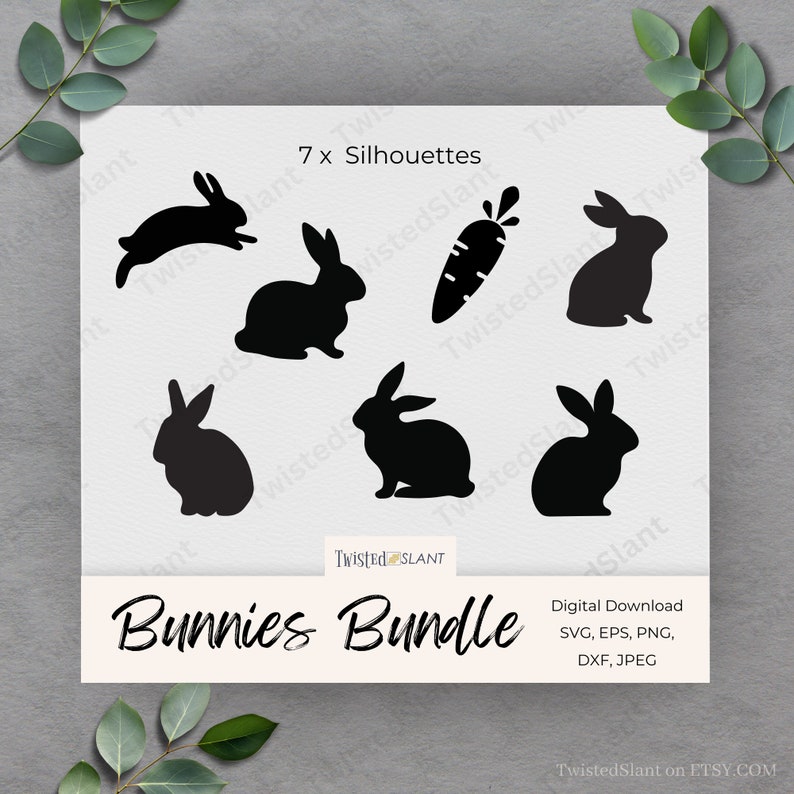 Rabbit Head Svg INSTANT DOWNLOAD Bunny Silhouette Svg Bunny Face Svg ...