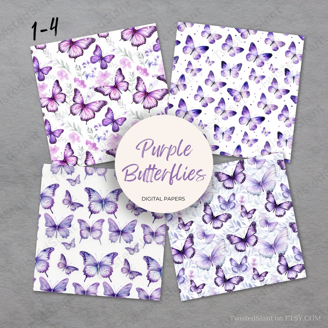 Bright Butterflies Digital Paper | INSTANT DOWNLOAD | Butterfly Digital ...