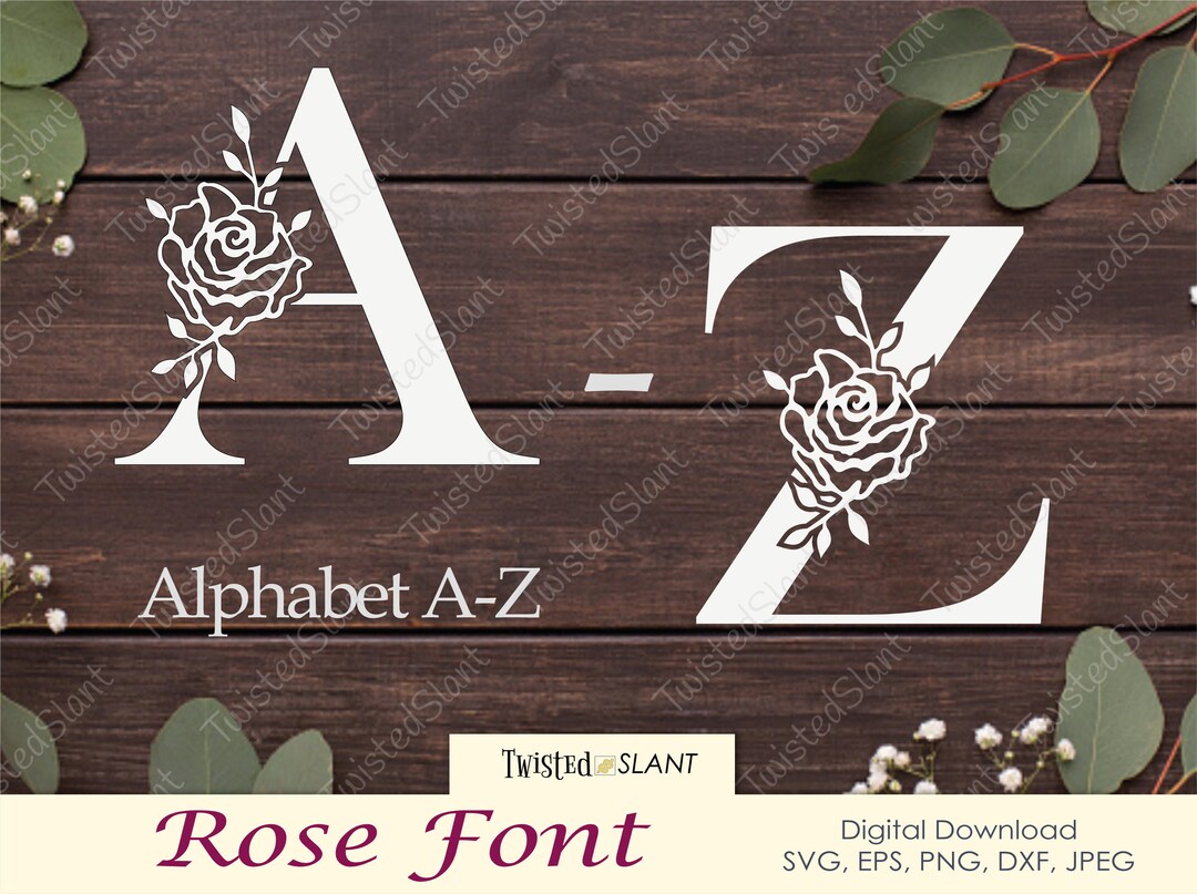 Rose Monogram Svg, Flower Monogram Svg, Monogram Letters Svg, Modern ...