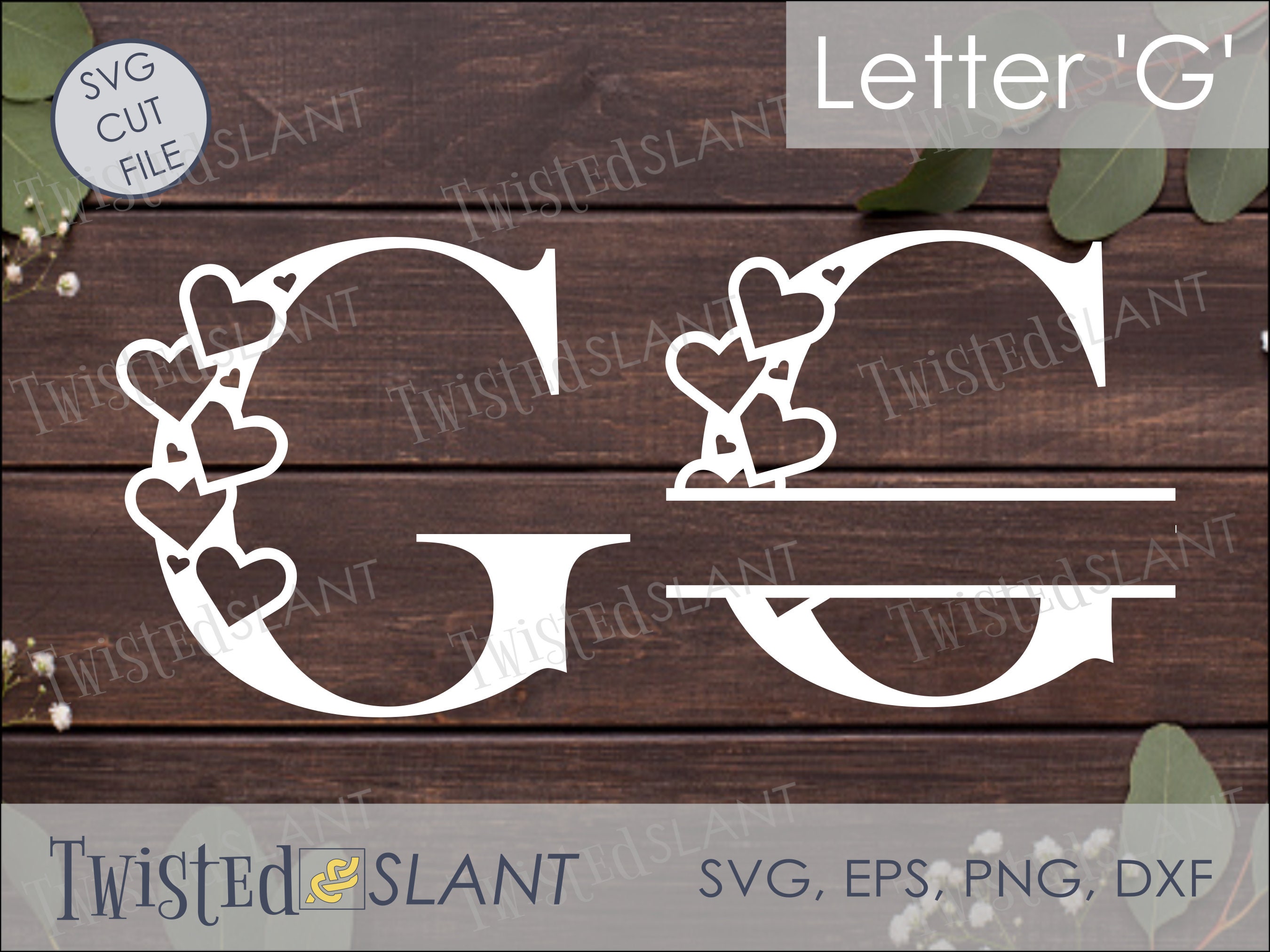 Letter G Split Letter Monogram Svg Modern Font Split - Etsy